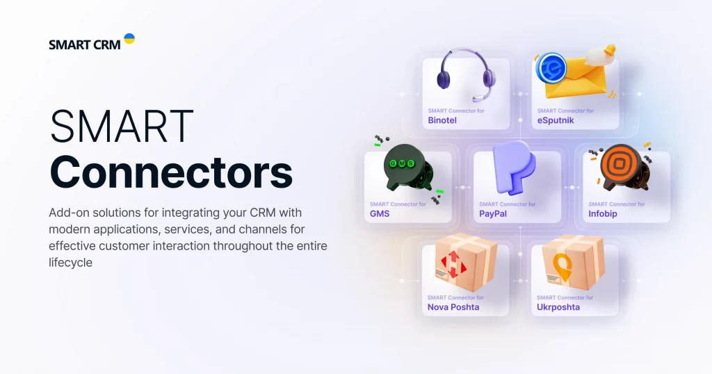 Connectors for application integration with SMART CRM