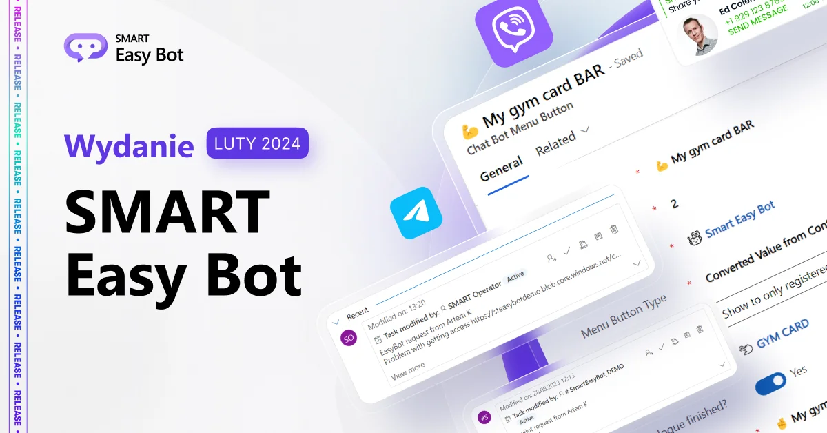 SMART Easy Bot Release 2: Lista ostatnich aktualizacji — SMART CRM